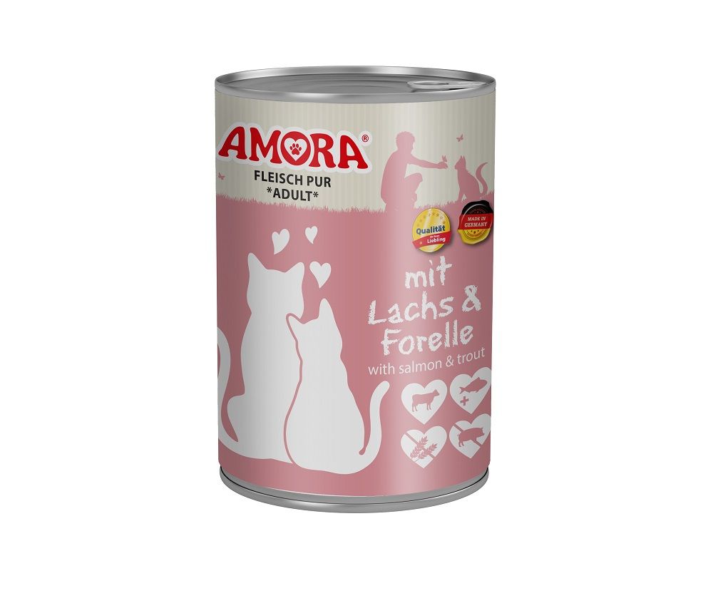 AMORA Cat Fleisch Pur mit Lachs & Forelle 400g